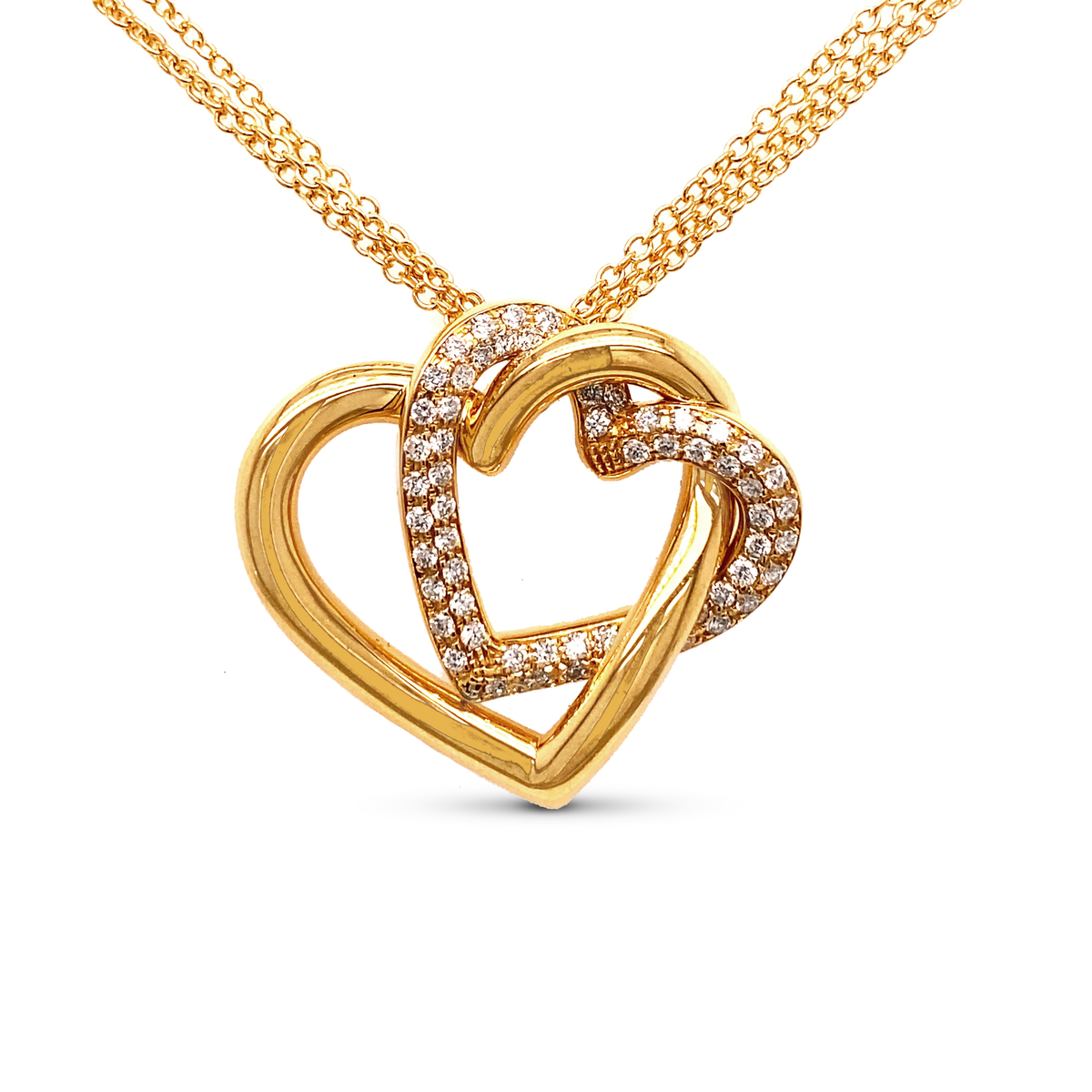 Interlocking Hearts Pendant – Hasbani Gioielli S.p.A.