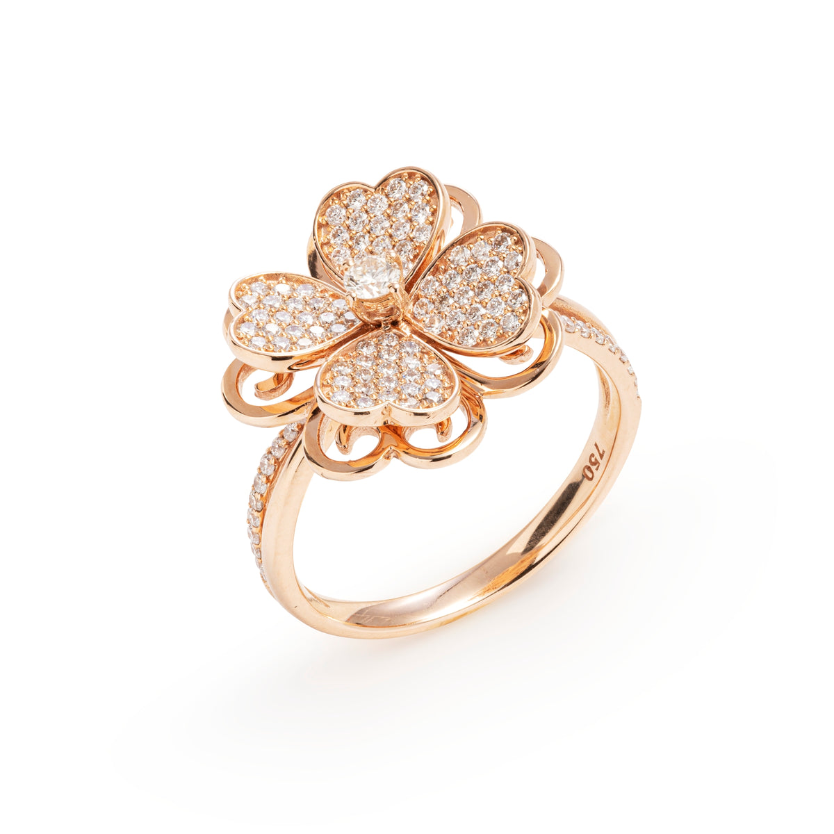 Four-Leaf Clover Diamonds Ring – Hasbani Gioielli S.p.A.