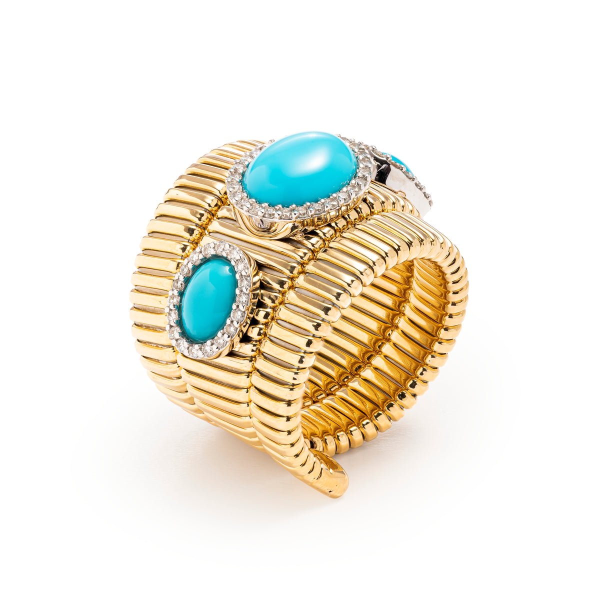 Tubogas Tourquoise Ring – Hasbani Gioielli S.p.A.